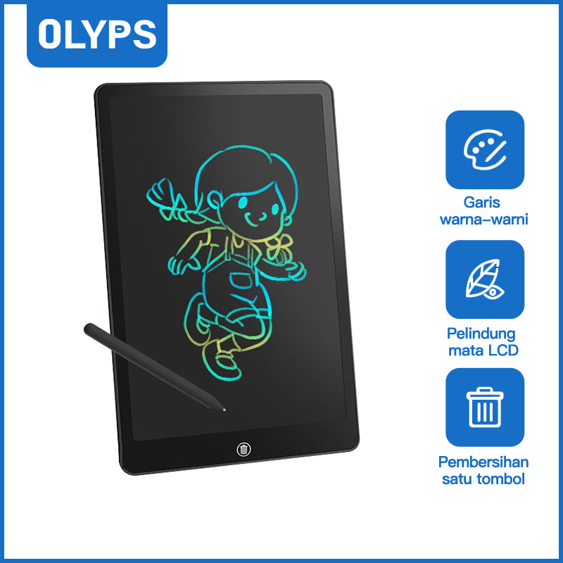 Jual LTI037 OLYPS LCD Writing Tablet 16/12/10 Inch Drawing Pad Papan ...