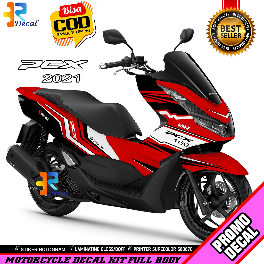 Jual Decal Motor PCX 2021 Desain Simpel Garis Sticker Decal PCX 160 ...