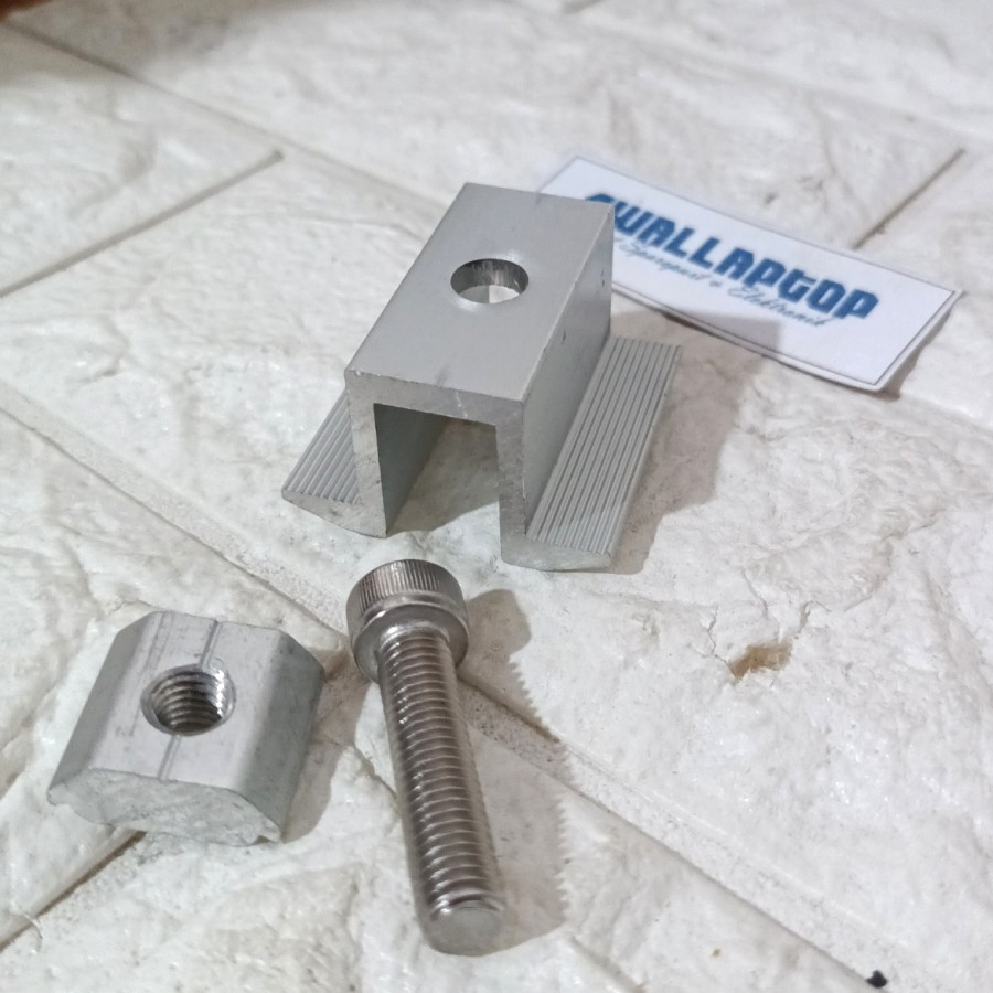 Jual bracket panel surya end clamp PV panel surya alumunium frame ...
