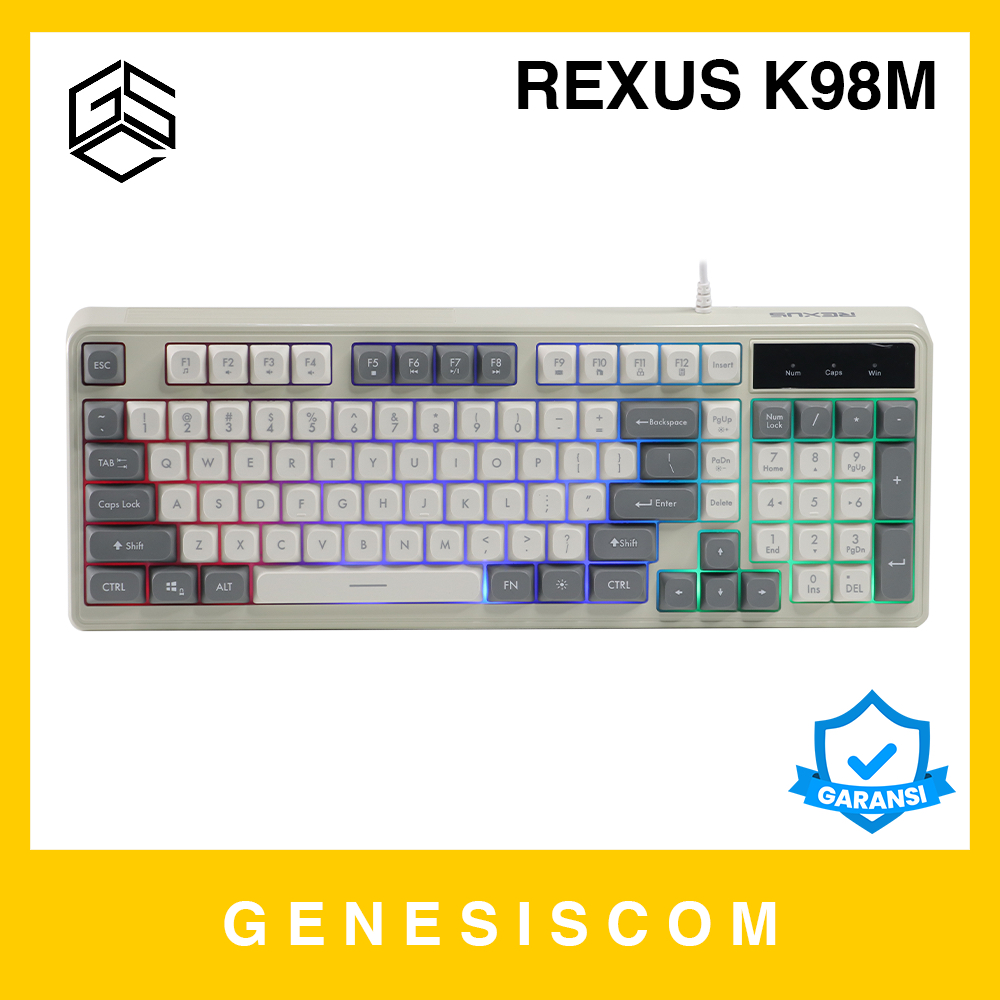 Jual Keyboard Gaming REXUS Battlefire K98M Membrane RGB Wired Kabel ...