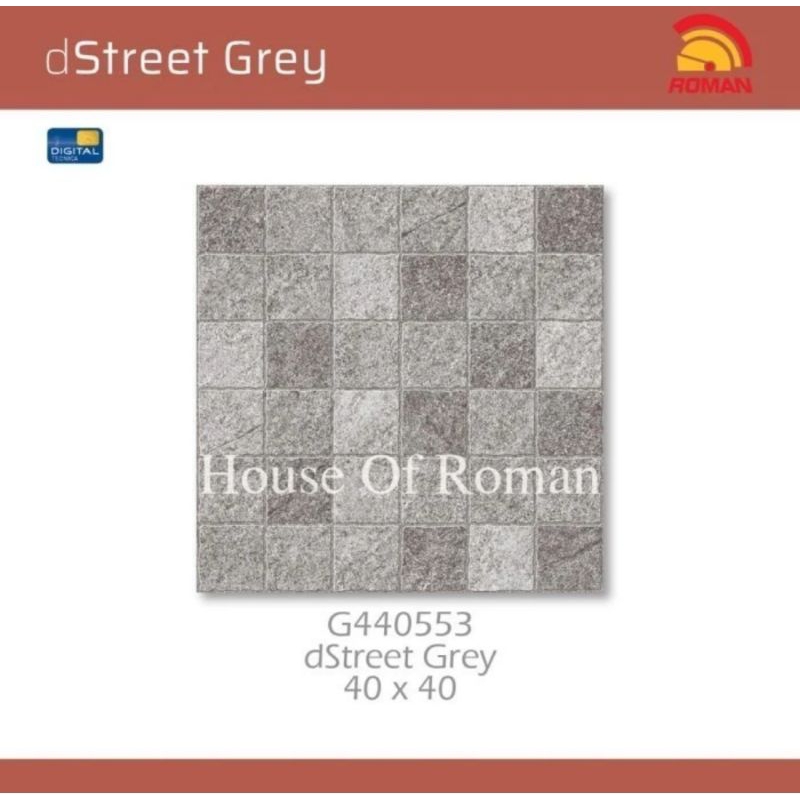 Jual Roman Keramik G440553 dStreet Grey 40x40 / keramik teras / keramik ...