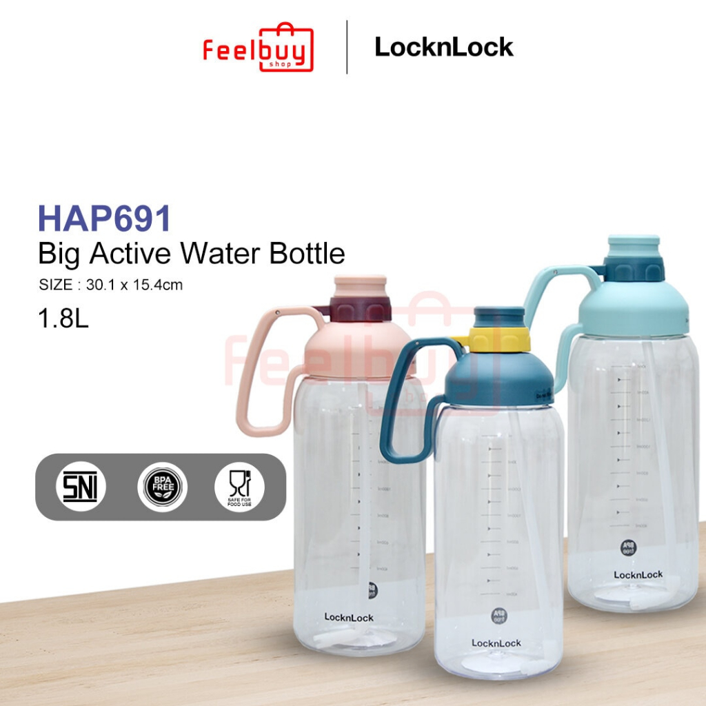 Jual LocknLock Big Active Water Bottle 1.8L HAP691 | Shopee Indonesia