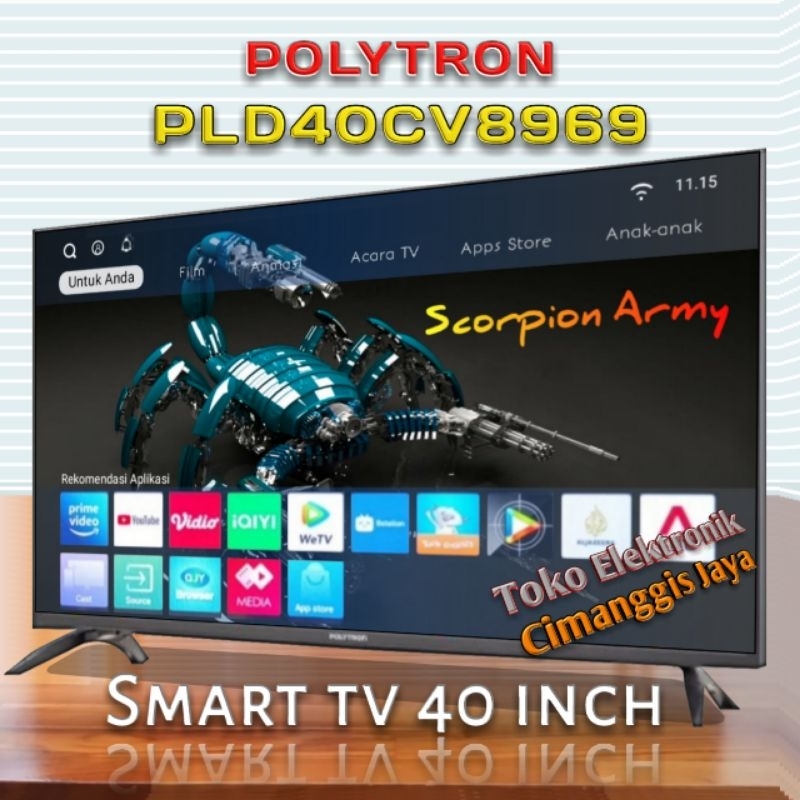 Jual smart tv dan google android tv led Polytron 40 inch digital ...
