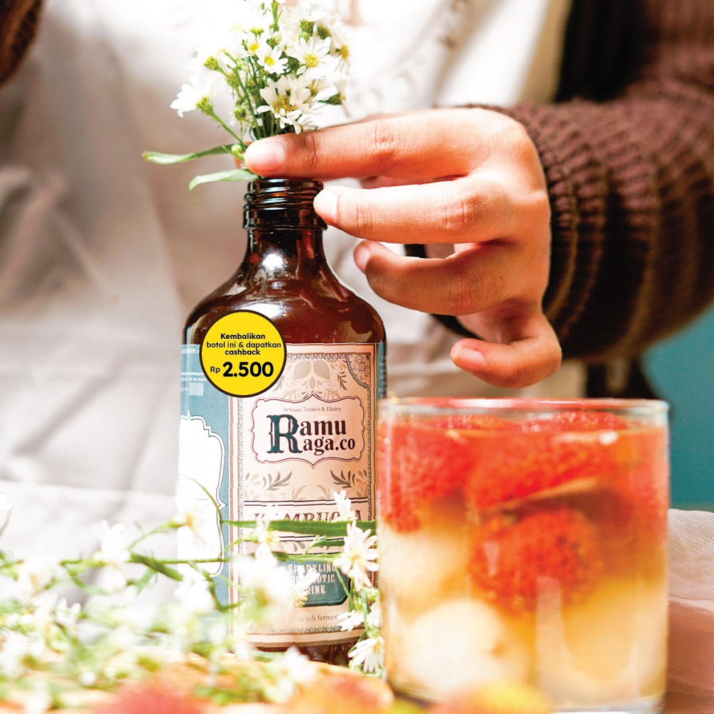 Jual Ramuraga Kombucha Lychee Elderflower 330 ml | Shopee Indonesia