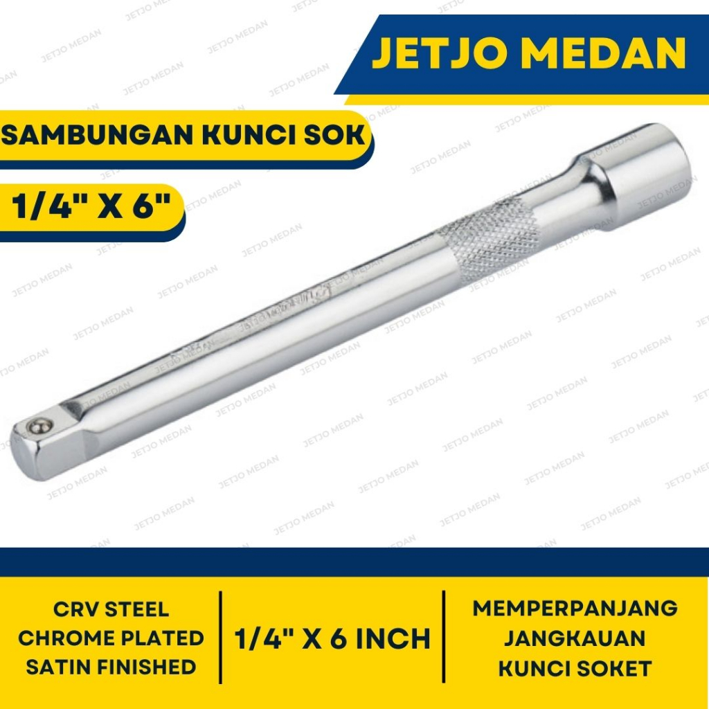 Jual Jetjo - Sambungan Kunci Sok 1/4" x 6" inch (15 cm) gagang soket ...