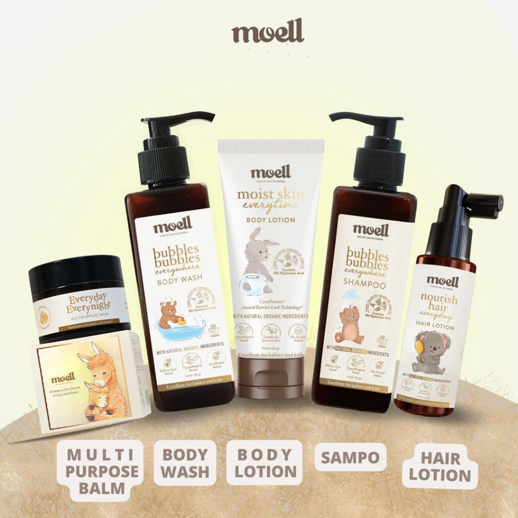Jual Moell Hair Lotion | Shampoo | Body Wash | Body Lotion ...