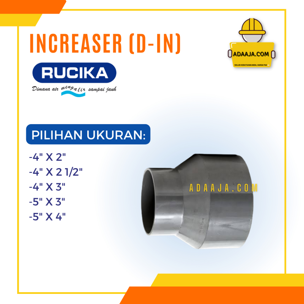 Jual Sambungan Pipa D Rucika Increaser Reducer Sok Vlok Sok 4" hingga 5 ...
