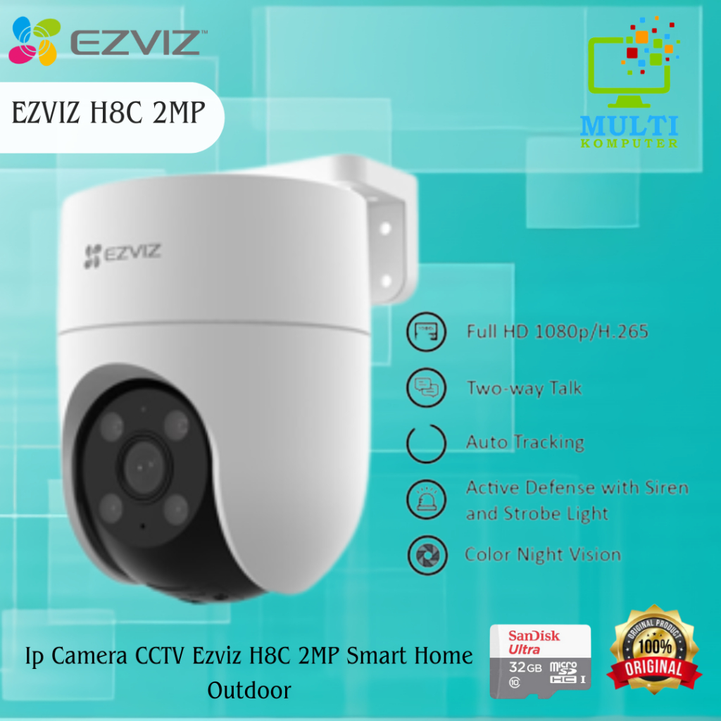 Jual Ip Camera CCTV Ezviz H8C 2MP Smart Home Outdoor | Shopee Indonesia