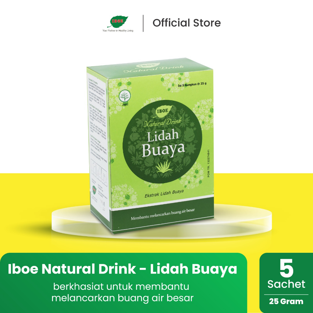 Jual Jamu IBOE - 1 Box IBOE Natural Drink Lidah Buaya 5 sachet | Shopee ...