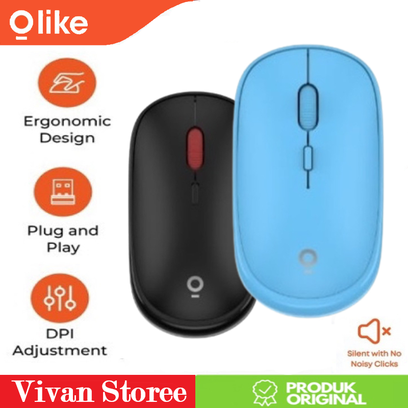 Jual Olike M3 Mouse wireless 1600DPI Optical Silent Klik Ergonomis ...