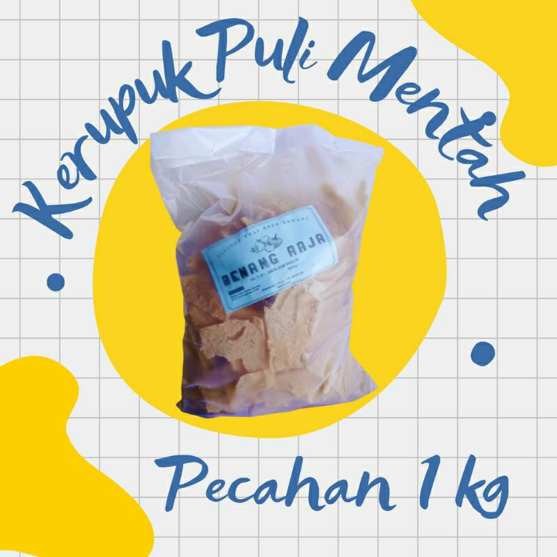 Jual Kerupuk Lempeng Puli Mentah Gendar 1kg Pecahan Benang Raja ...