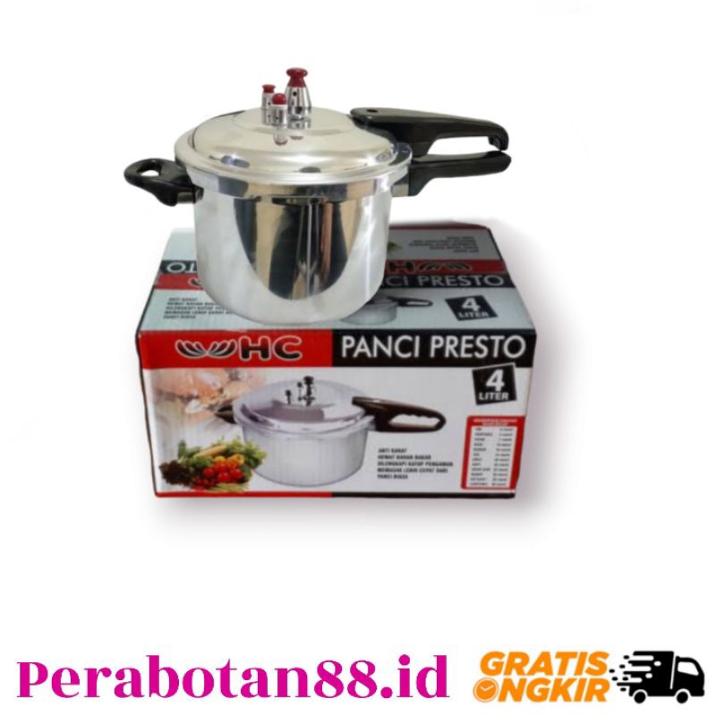 Jual HC Panci Presto 4 liter Presto Kecil Serbaguna Pressure Cooker 4L | Shopee Indonesia