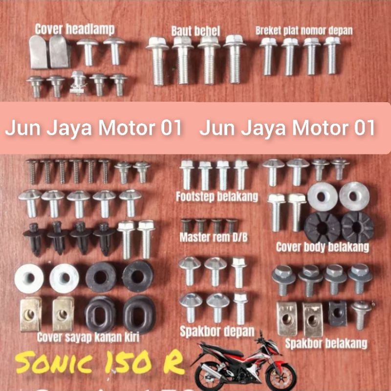 Jual Baut Lengkap Fullset Bodi Motor Honda Sonic 150R / Baut Lengkap ...