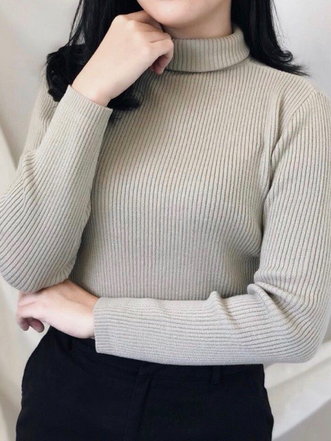 Jual RIB Turtle neck PREMIUM TEBAL kerah TINGGI/ turtleneck full catton ...