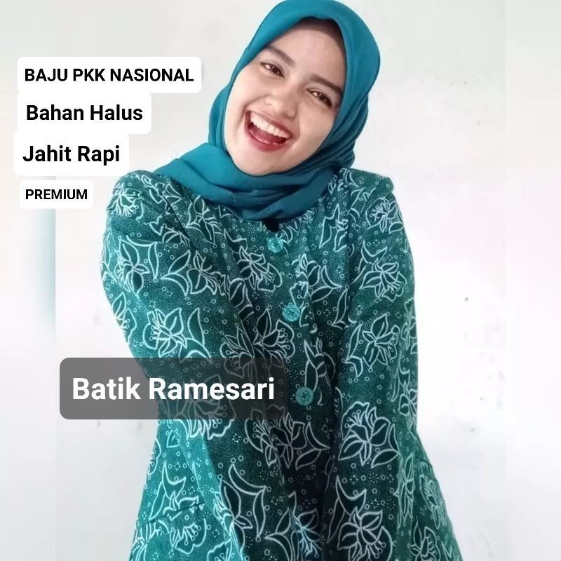 Jual Baju PKK Nasional Wanita Terbaru Warna Hijau Tosca | baju pkk ...