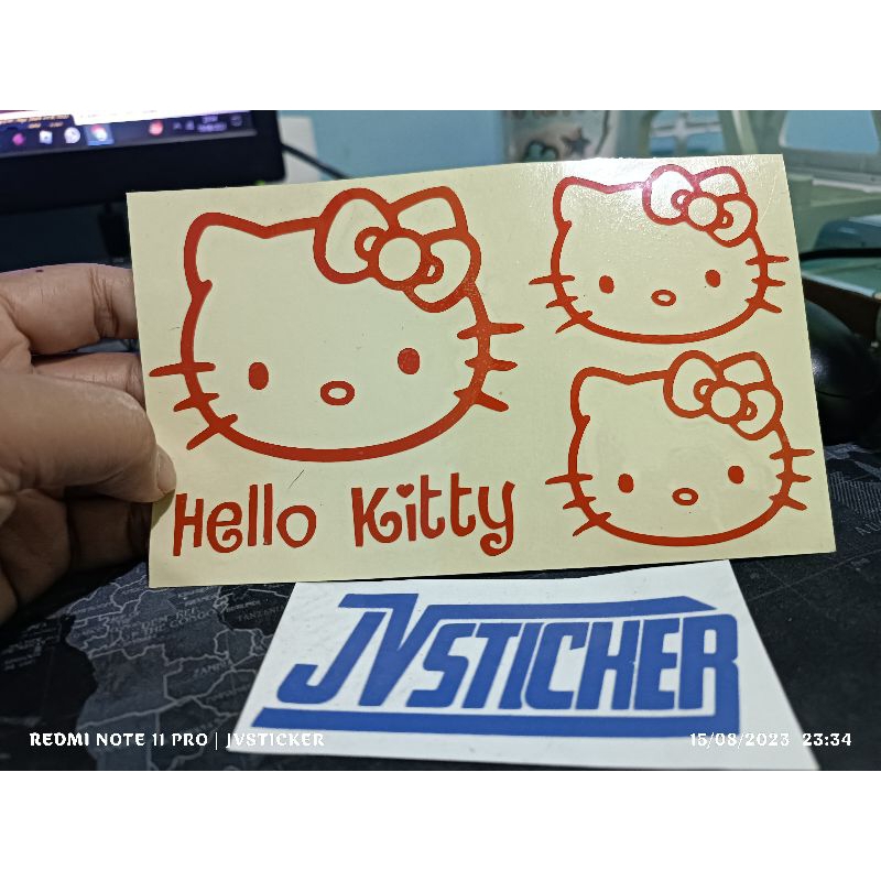 Jual stiker hello kitty isi 3 pcs cutting sticker motor | Shopee Indonesia