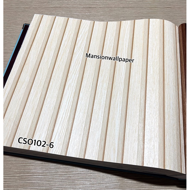 Jual Wallpaper Dinding Motif WPC Panel Kayu 3D Visual Effect Coklat Abu ...