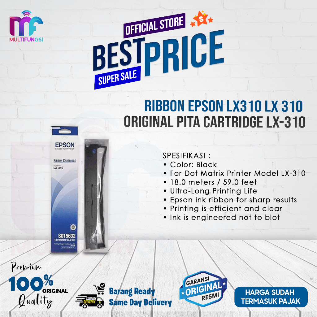 Jual Ribbon Epson LX310 LX 310 Original Pita Cartridge LX-310 | Shopee ...