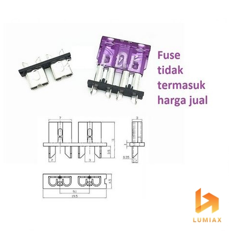 Jual fuse insert seat Medium fuse chip board socket Medium fuse PCB ...