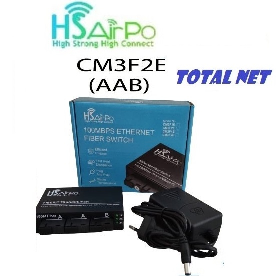 Jual HS AIRPO HTB CM3F2E 3FO 2Lan MEDIA CONVERTER 3 FIBER 2 ETH ...