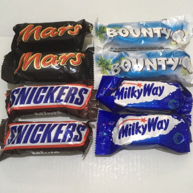 Jual MIXED MINIS MARS SNICKERS BOUNTY MILKYWAY TWIX SATUAN / PIECES ...
