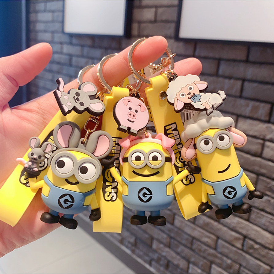 Jual Ganci/ Gantungan Kunci/ Key Chain Minion Kartun Lucu | Shopee ...