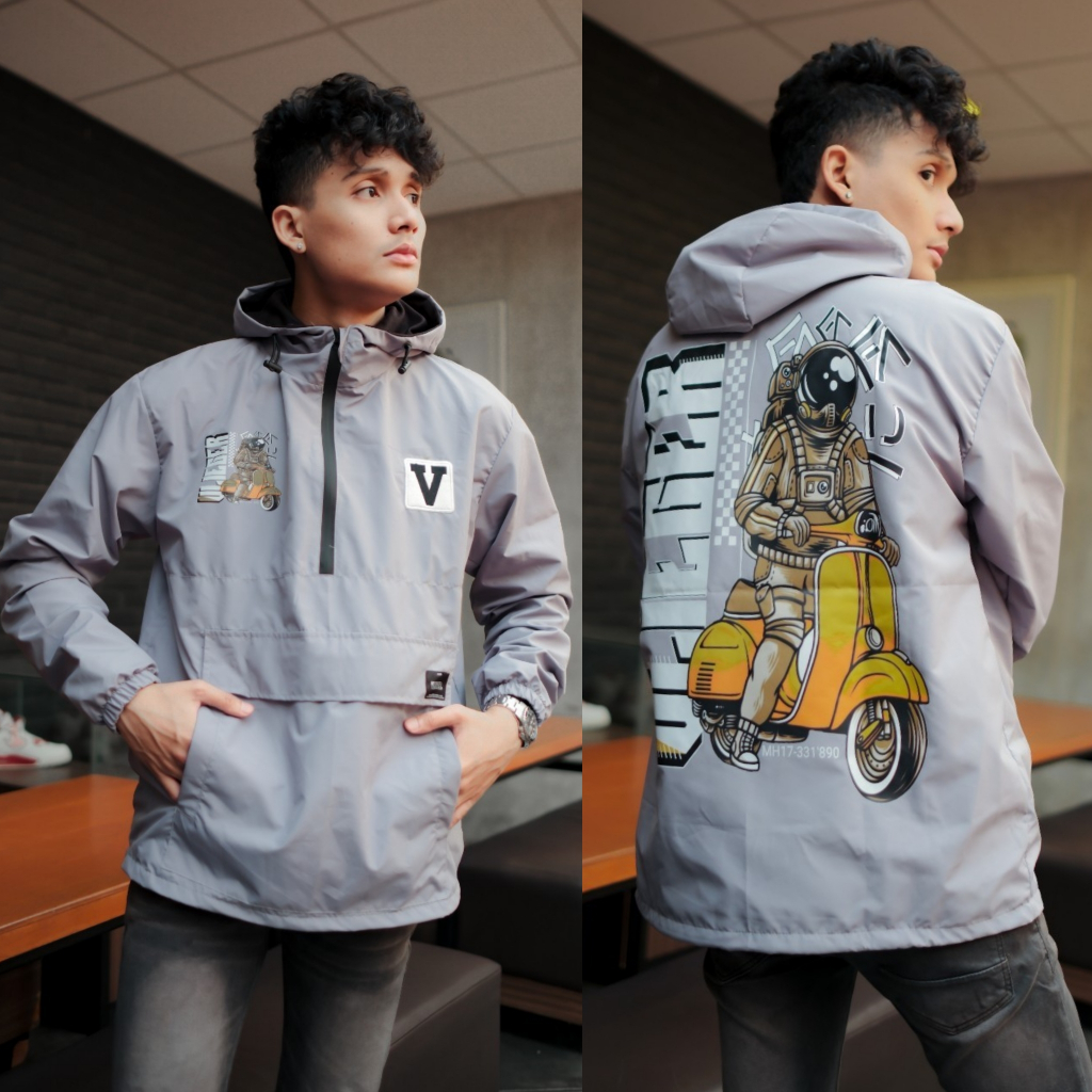 Jual Jaket Cagoule Pria Original Distro Kantong Doraemon - Jacket ...