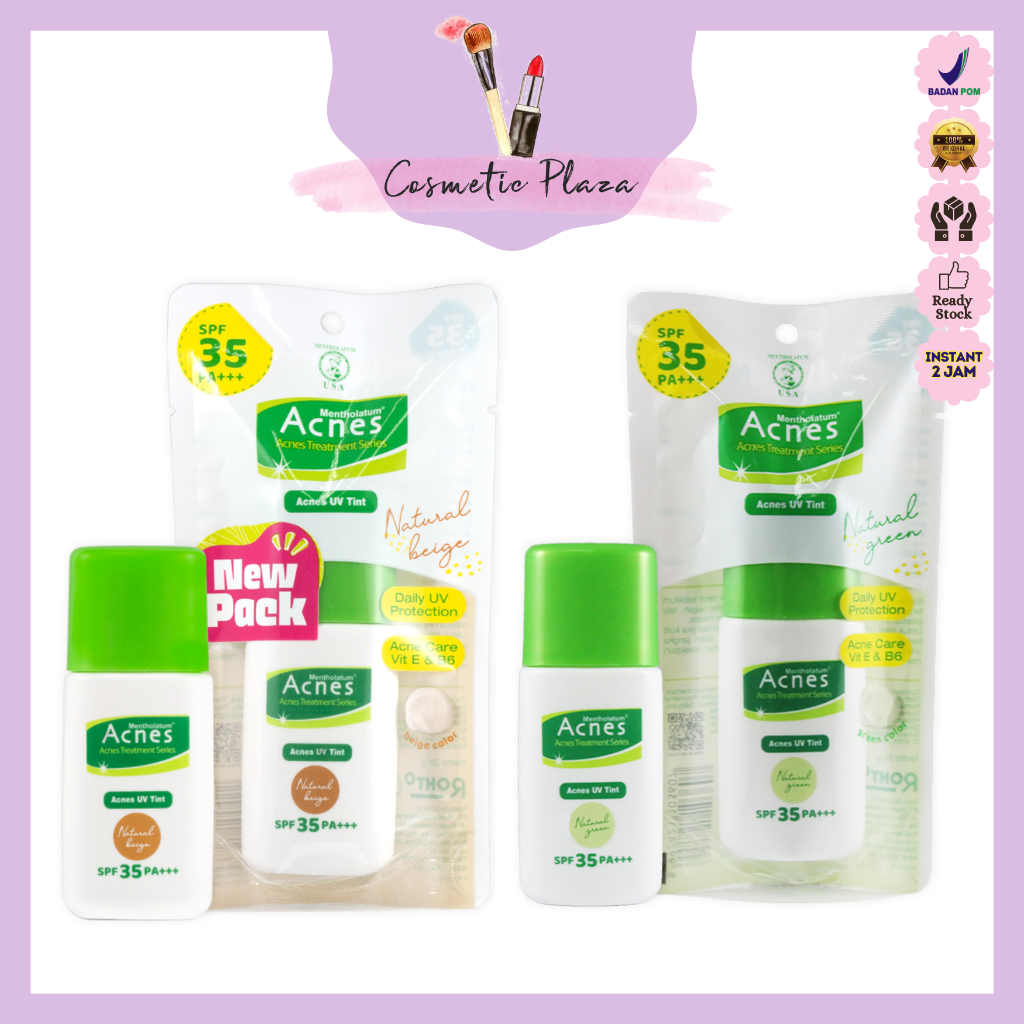Jual ACNES UV Tint Natural Beige Green SPF 35 PA+++ Sunscreen Wajah ...