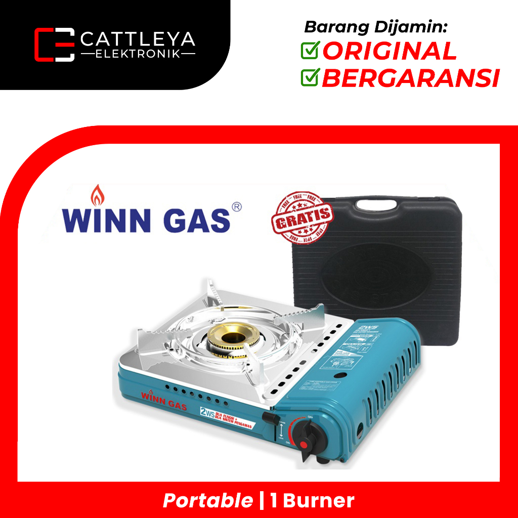 Jual [COD] WINN GAS KOMPOR PORTABLE 2 IN 1 W2WS / PAKET KOMPOR + GAS ...