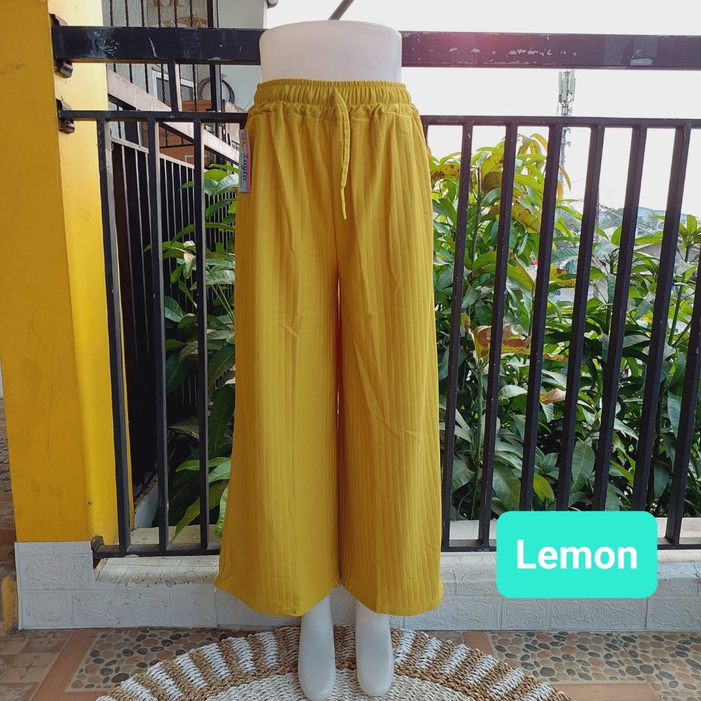 Jual kulot panjang knit pants standar dan jumbo max 150kg | Shopee Indonesia