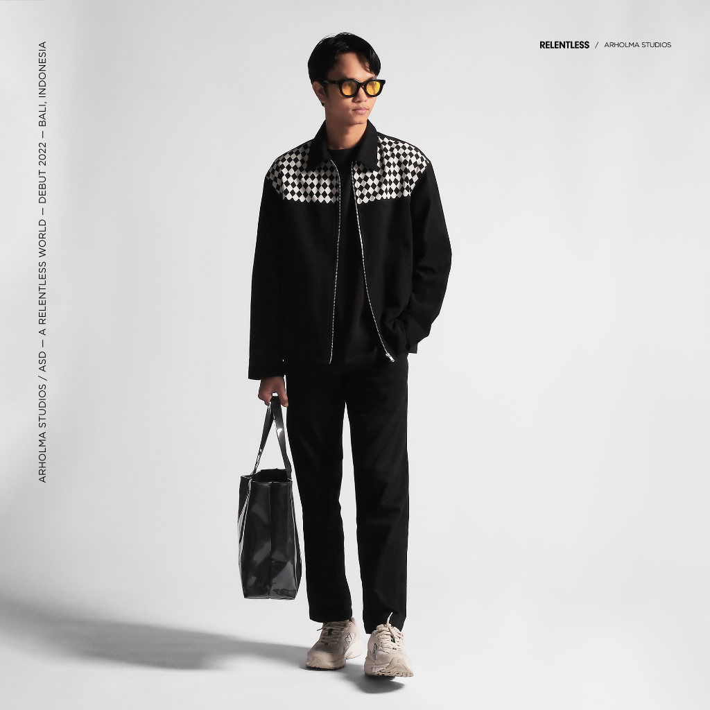 Jual Arholma Studios - Zip Jacket 'Marcello' Black | Shopee Indonesia