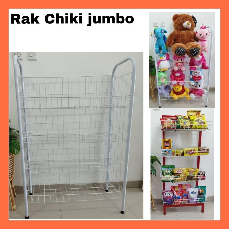 Jual RAK CHIKI JUMBO RAK SNACK 4 SUSUN RAK DISPLAY SERBAGUNA | Shopee ...
