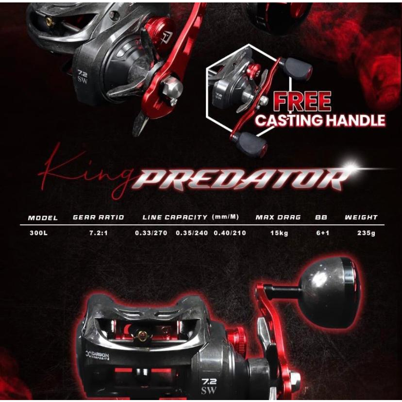 Jual Reel DAIDO KING PREDATOR 6+1 bb 300L dan 400XL | Shopee Indonesia