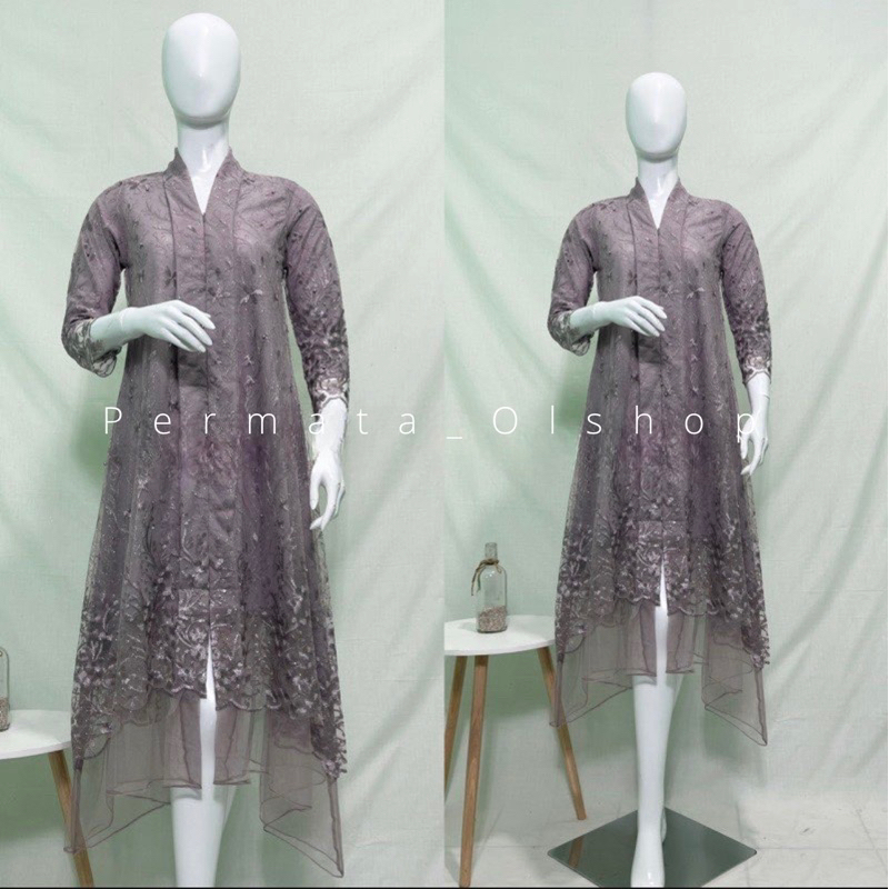 Jual Kebaya Long Tunik Floy Kartini Busui Tutu / Kebaya Wisuda Modern ...