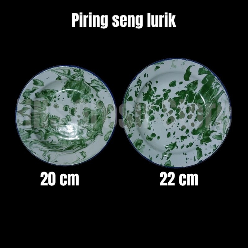Jual Piring seng enamel lurik ukuran 22 cm besar tebal merk TB | Shopee ...
