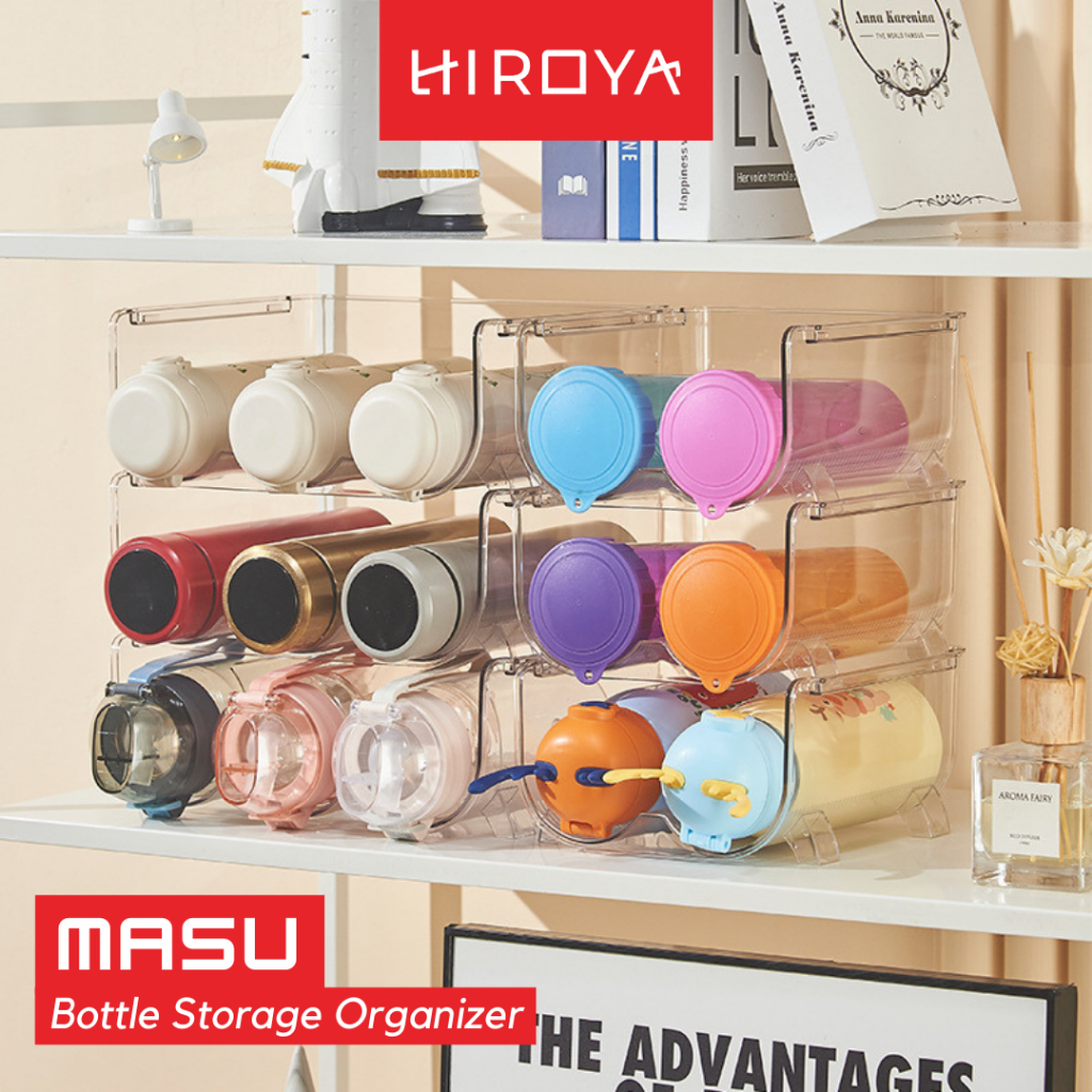 Jual 【HIROYA】MASU Tempat Simpan Termos Botol Bening Rak Holder Tumbler ...