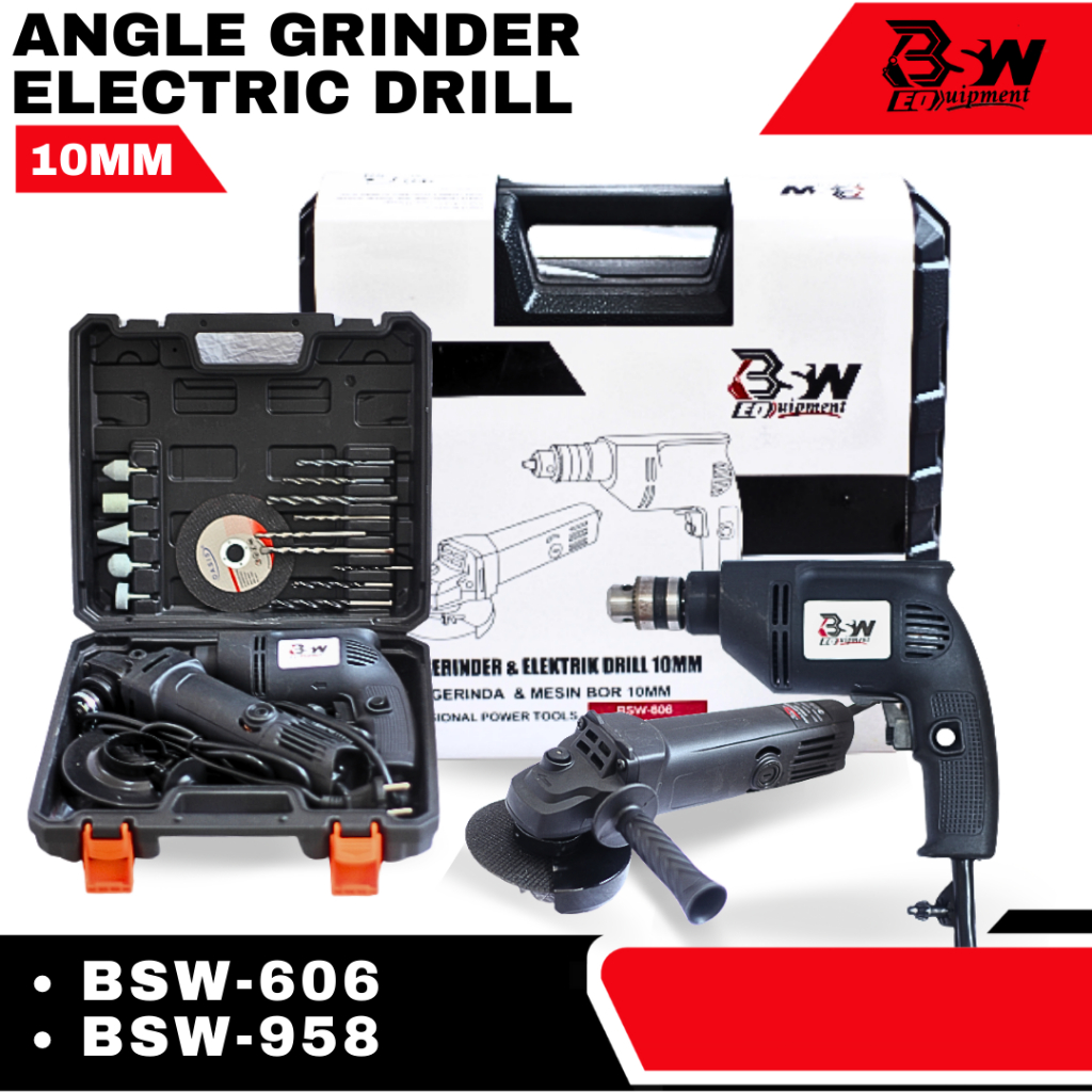 Jual PAKET BOR 10MM DAN GERINDA 4 IN KOPER FULL SET BSW 606 958 BOR ...
