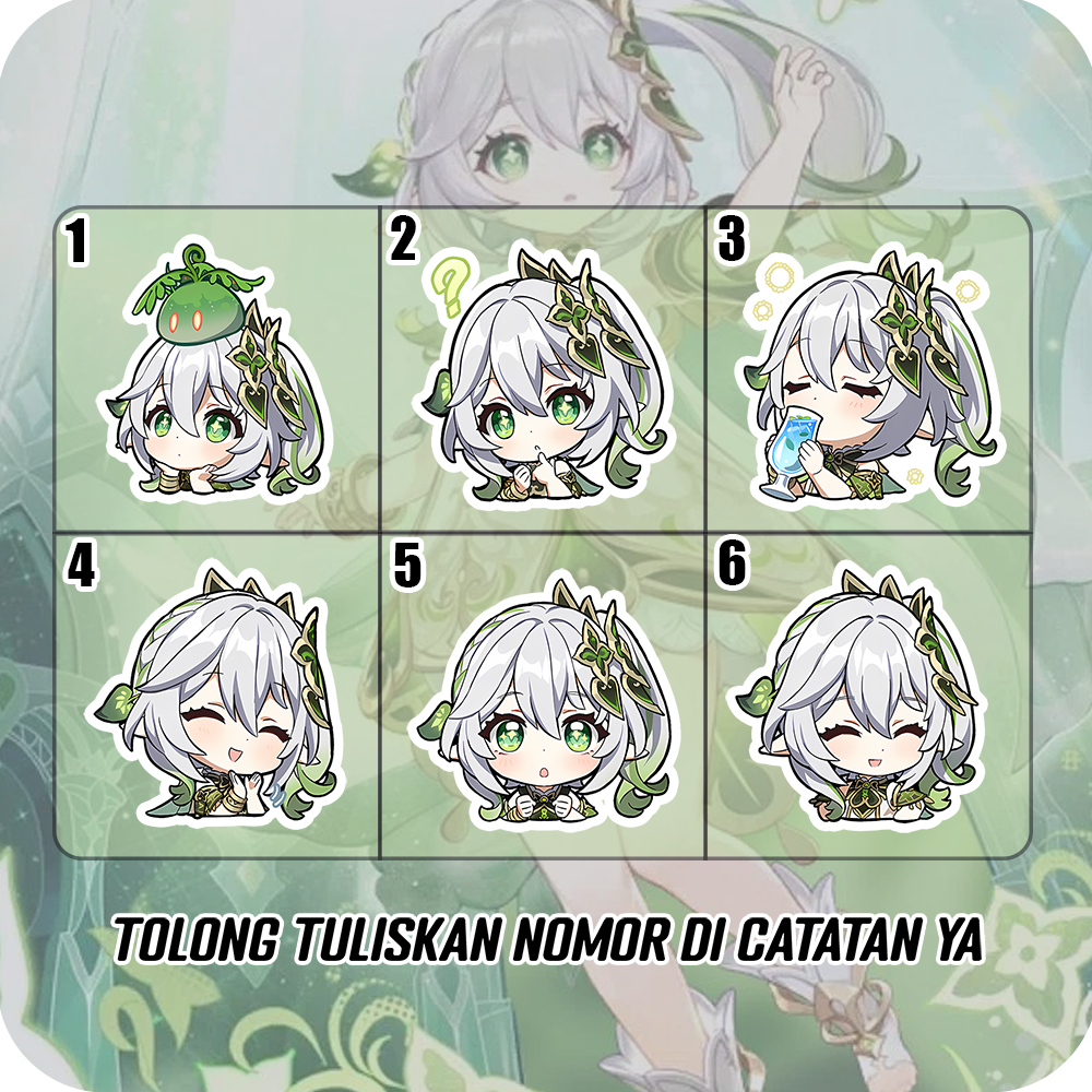Jual Stiker Glossy Nahida Genshin, Sticker Anime Untuk HP, Laptop, PC ...