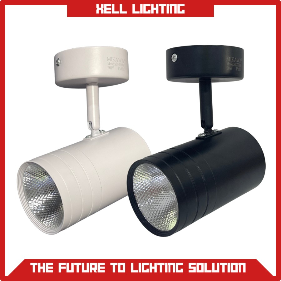 Jual LAMPU SOROT SPOTLIGHT 20W LED COB PUTIH / HITAM | Shopee Indonesia