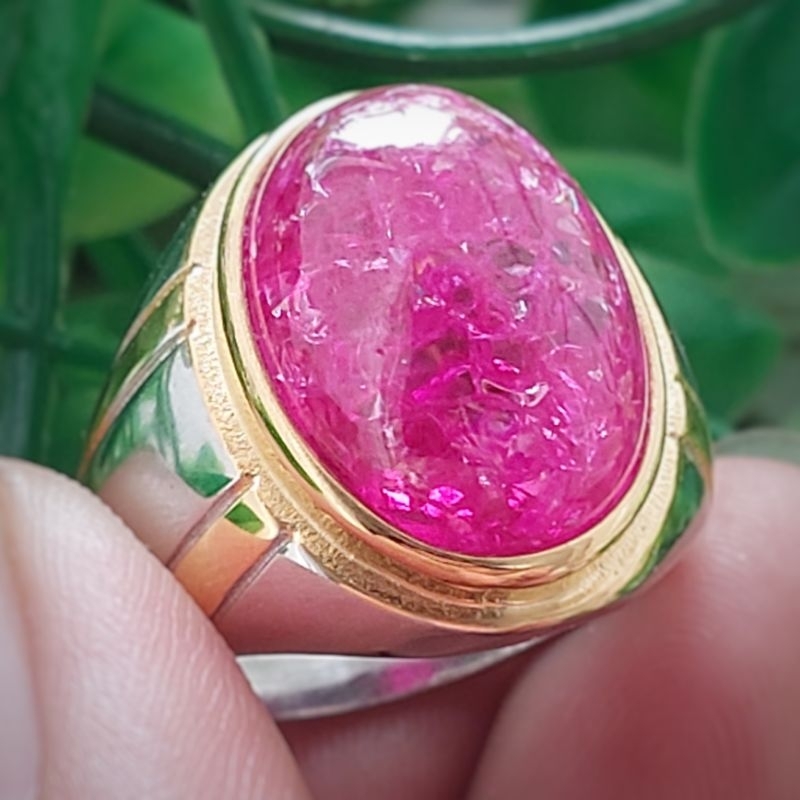 Jual CINCIN PERMATA BATU SIAM ROSE PECAH SERIBU GOOD QUALTY | Shopee ...
