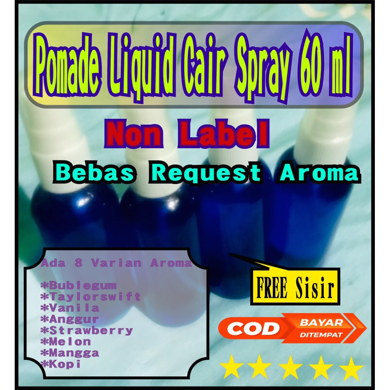 Jual Pomade Liquid Cair Spray 60 ml Non Label | Shopee Indonesia
