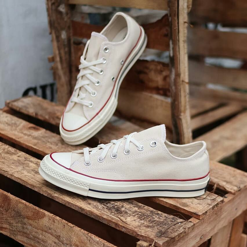 Jual Sepatu Converse 70s Chuck Taylor Low Black White / Sneakers ...