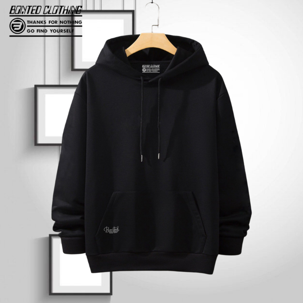 Jual Sweater Pria Distro Warna Hitam Polos Basix Brand Oversize Cewe ...