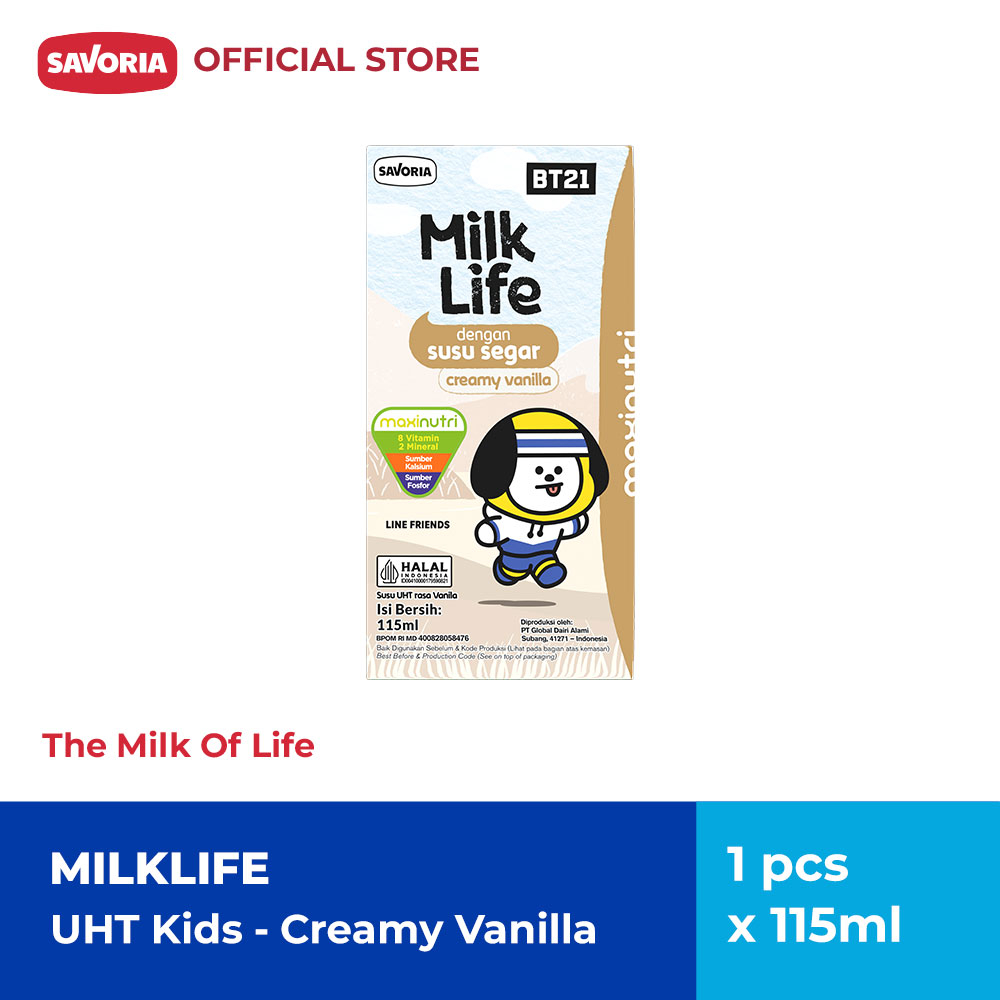 Jual MilkLife UHT Kids Creamy Vanilla Milk - Susu Rasa Vanila 115ml | Shopee Indonesia