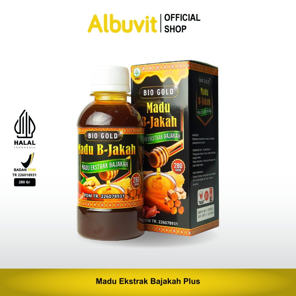 Jual Bio Gold Madu BAJAKAH Plus Ekstrak Kunyit Putih Dan Keladi Tikus ...
