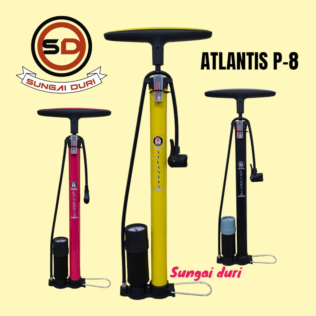 Jual pompa angin sepeda dan motor atlantis p8 | Shopee Indonesia
