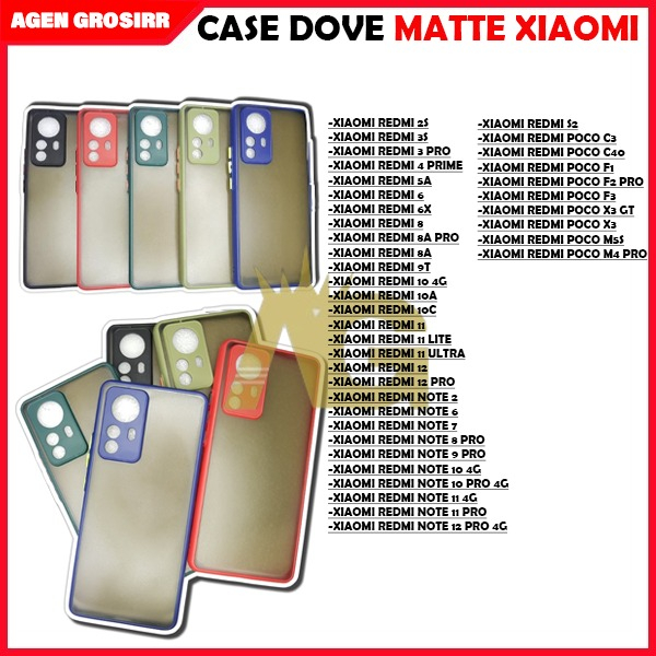Jual AG - CASE XIAOMI/REDMI 2S 4 PRIME 6 6X 8A 9T 10 4G 10A 10C 9A 11 11 LITE NOTE 12 NOTE 12 ...