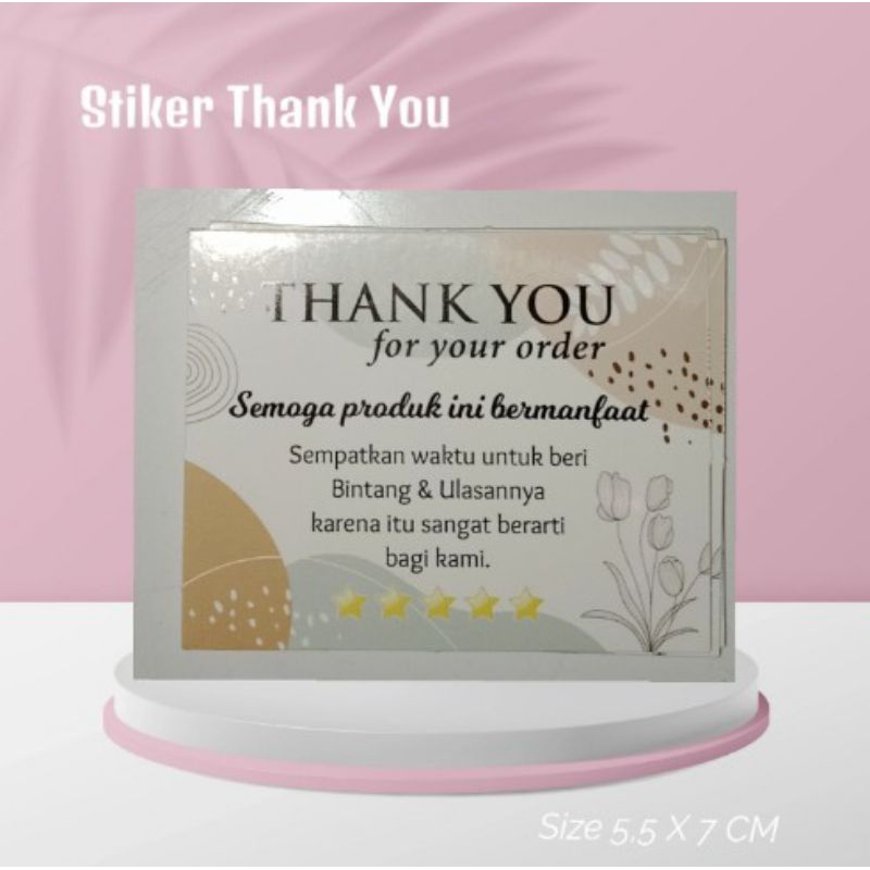 Jual 50PCS - 100PCS LABEL UCAPAN THANK YOU STIKER UCAPAN THANK YOU FOR ...