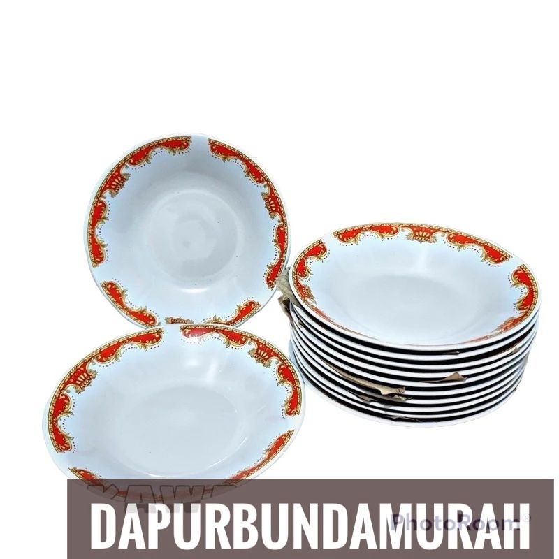 Jual piring lilia mahkota list merah 6 pcs | Shopee Indonesia