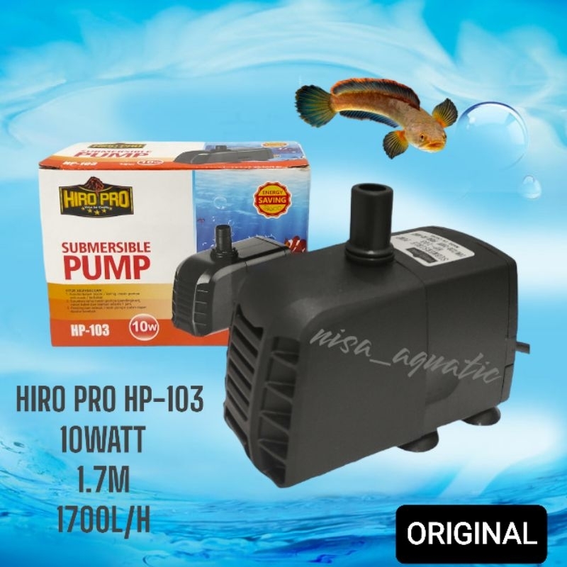 Jual Mesin Pompa Celup Filter 103 HIRO PRO HP-103 10Watt,1.7M,1700L/H Pompa Celup Filter ...